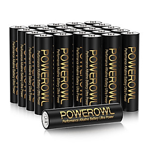 POWEROWL High-Capacity Alkaline AAA Batteries 24 Pack, 1.5v Long Lasting Triple A Battery, 10-Year Shelf Life
