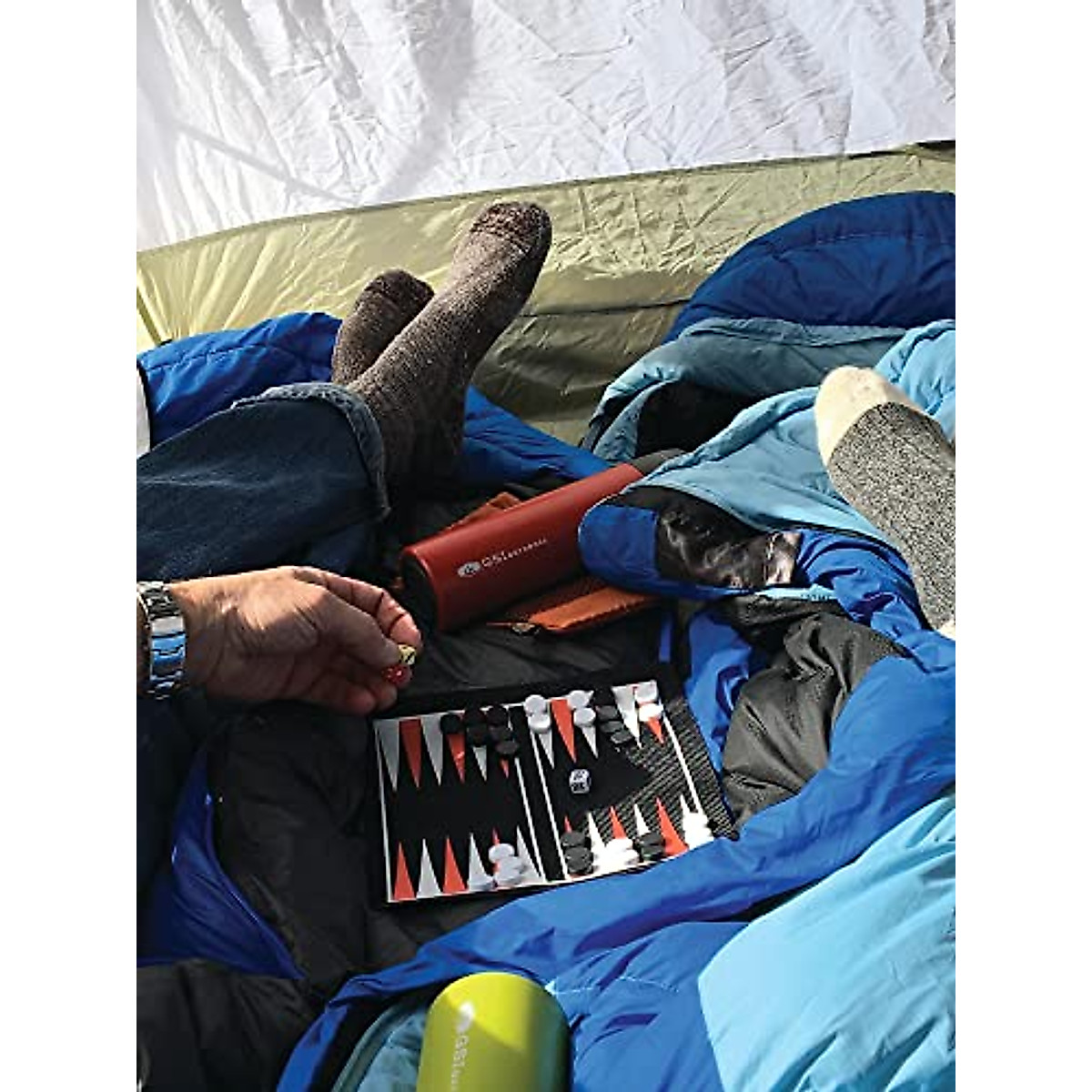 Outside Inside Backpack 5-in-1 Board Games | Compact, Foldable, Magnetic, Travel Size for Camping and Travel