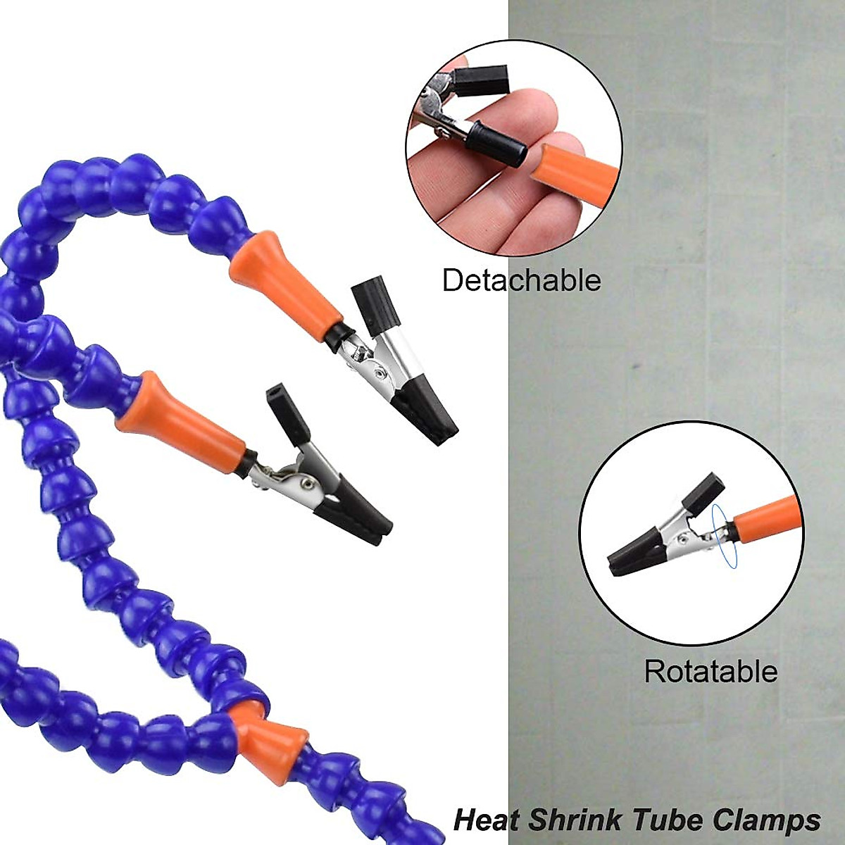 Helping Hands Third Hand Soldering 4 Arms with Adjustable Vise Tabletop-Clamp Base Perfect for Pcb Repair, Jewelry Solder Holder (N-Y4BE-SY9)