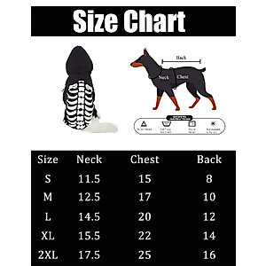 Impoosy Dog Halloween Hoodies Pet Skull Pajama Sotf Puppy Skeleton Clothes Cat Halloween Cotton Clothing (L)