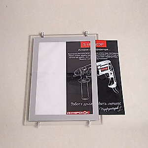 A4 Landscape Real Estate Window Hanging Display Office Led Acrylic Poster Frame Light Box Sign Holder (5pcs A4 a raw, Horizontally)