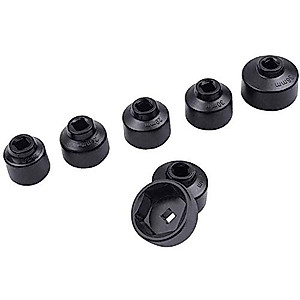iBetter 7-Piece Oil Filter Wrench Set, Black, Aluminum, 24mm-38mm