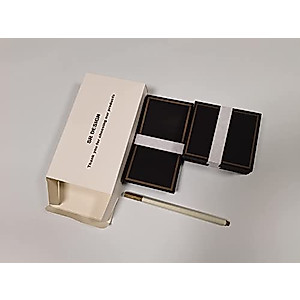 SR Design Pack of 100 Place Cards black with gold border, 20 Table Numbers Cards, 1 Pen in Metallic Gold, Card Table, Table Numbers, Wedding Place Cards, Tent cards