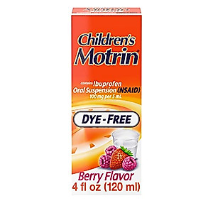 Motrin Children's Oral Suspension Medicine for Kids, 100mg Ibuprofen, Berry Flavored, 4 fl. oz