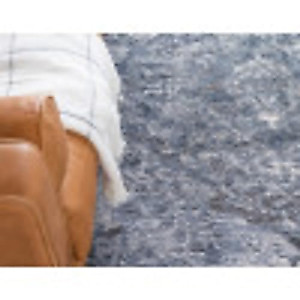 Unique Loom Portland Collection Area Rug - Astoria (5' 3" x 8' Rectangle, Blue/ Ivory)