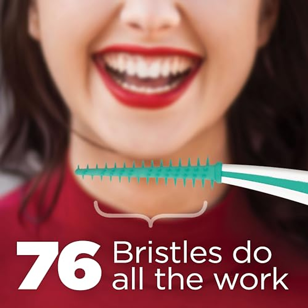 GUM Soft-Picks Advanced, Easy to Use Dental Picks for Teeth Cleaning and Gum Health, Disposable Interdental Brushes with Convenient Carry Case, Dentist Recommended Dental Picks, 90ct (4pk)