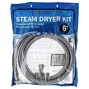 Premium Steam Dryer Hose Installation Kit - Stainless Steel - Multiple Lengths from Kelaro