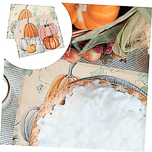 DOITOOL 4pcs Halloween Placemat Table Placemats Jute Placemat Home Decorations Thanksgiving Decorations Halloween Fall Pumpkin Placemats Autumn Table Mat Pumpkin Pattern Mats Kitchen Mats
