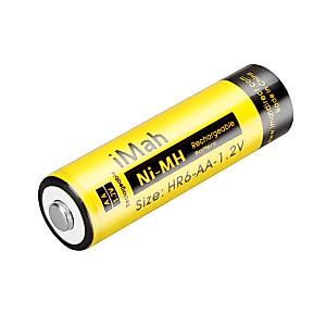 iMah HR6 AA Rechargeable Batteries for Solar Lights 800mAh 1.2V Ni-MH Battery for Outdoor Pathway Garden Lamps, Pack of 8