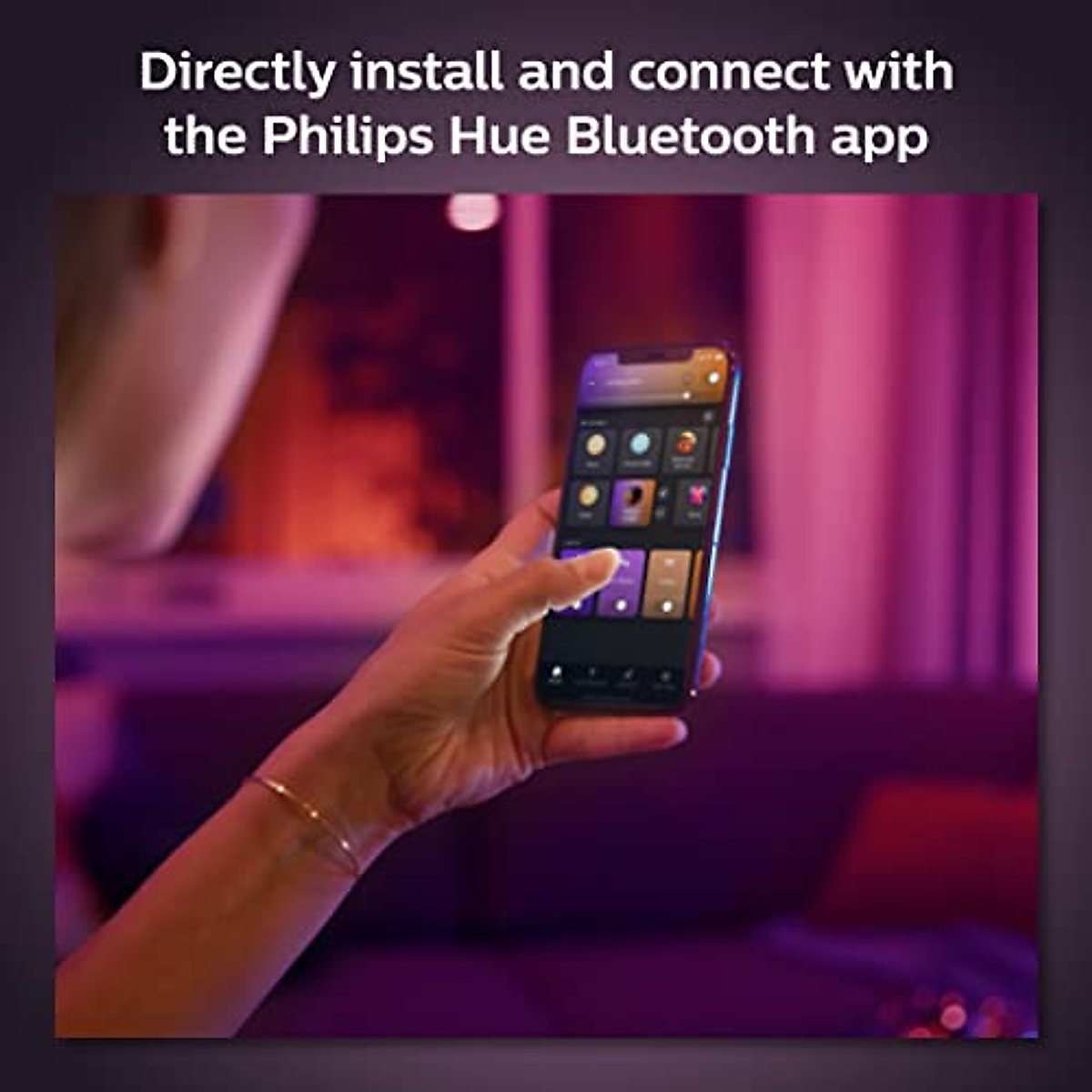 Philips Hue White and Color Ambiance 2-Pack A19 LED Smart Bulb, Bluetooth & Zigbee Compatible (Hue Hub Optional), Works with Alexa & Google Assistant, 2 Bulbs