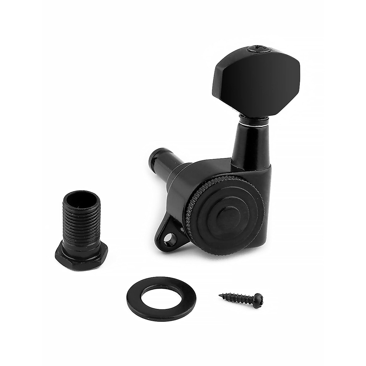 Bogart Locking Guitar String Tuning Pegs Sealed Machine Heads Tuners Tuning Keys 3 Left 3 Right for Electric Guitar or Acoustic Guitar Black., TP 21-BK-3L 3R-1