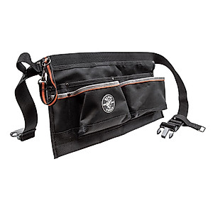 Klein Tools 5244 Tool Apron, Tape Thong and Four Reinforced Pockets for Hand Tools, Waist Size 32 to 53-Inch