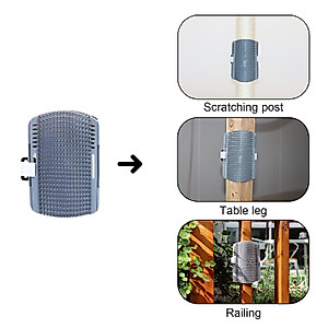 PEEKAB 32" Tall Cat Scratching Post Sisal Scratch Posts with Hanging Ball and Self-Massage Brush Vertical Scratcher for Indoor Cats and Kittens(Gray 32inches)