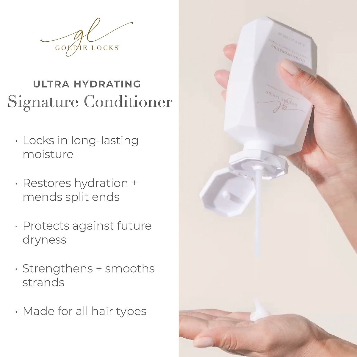 Goldie Locks Travel Essentials Bundle, Ultra Hydrating Shampoo, Conditioner & Signature Serum, Hair Care Set with Nourishing Marula Oil & Biotin, Paraben & Sulfate-Free, 3.4 Oz / 1.7 Oz