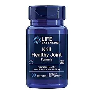Life Extension Krill Healthy Joint Formula - Deep Sea Antarctic Krill Oil Supplement with Hyaluronic Acid & Astaxanthin - Joint Comfort, Motion Support & Inflammation Health - Non-GMO - 30 Softgels