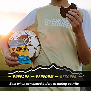 Honey Stinger Organic Gluten Free Cookies & Cream Waffle | Energy Stroopwafel for Exercise, Endurance and Performance | Sports Nutrition for Home & Gym, Pre and Post Workout | 12 Waffles, 12.72 Ounce