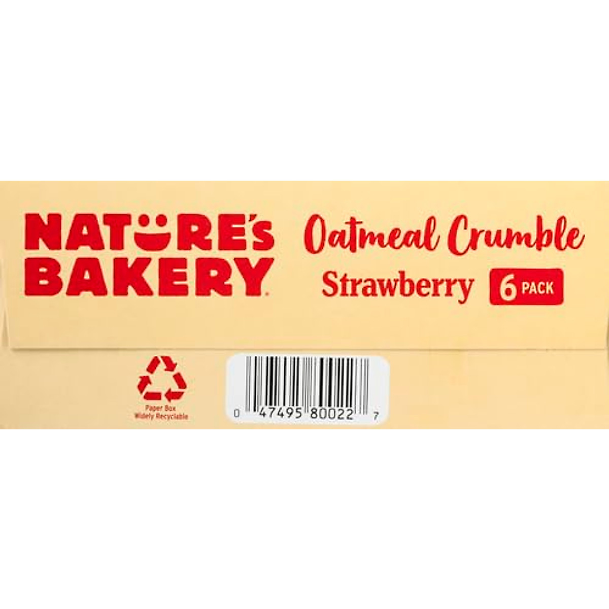 Nature's Bakery Oatmeal Crumble Strawberry Bars, 1.41 Oz, 6 Ct