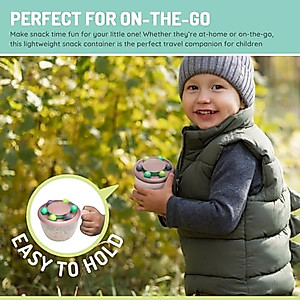 melii Abacus Snack Container with lid for Kids Toddlers and Baby (Pink)