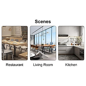 Gnrolaz 71" Dining Table, Imitation Marble Dining Table Set for 4 6 8, Glass Tabletop Dining Table and Chairs, Kitchen & Dining Room Tables, Conference Dinner Table Metal Leg (Table C)