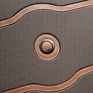 DELSEY Paris Chatelet Air Hardside Luggage, Spinner Wheels, Chocolate Brown, Checked-Medium 24 Inch