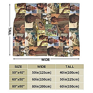 UiloveJohn B Outer Banks Super Soft Cozy Blanket Microfiber Flannel Lightweight Throw Blanket for Bed Couch Sofa Chair Living Room,Suite for All Season 60inchX50inch