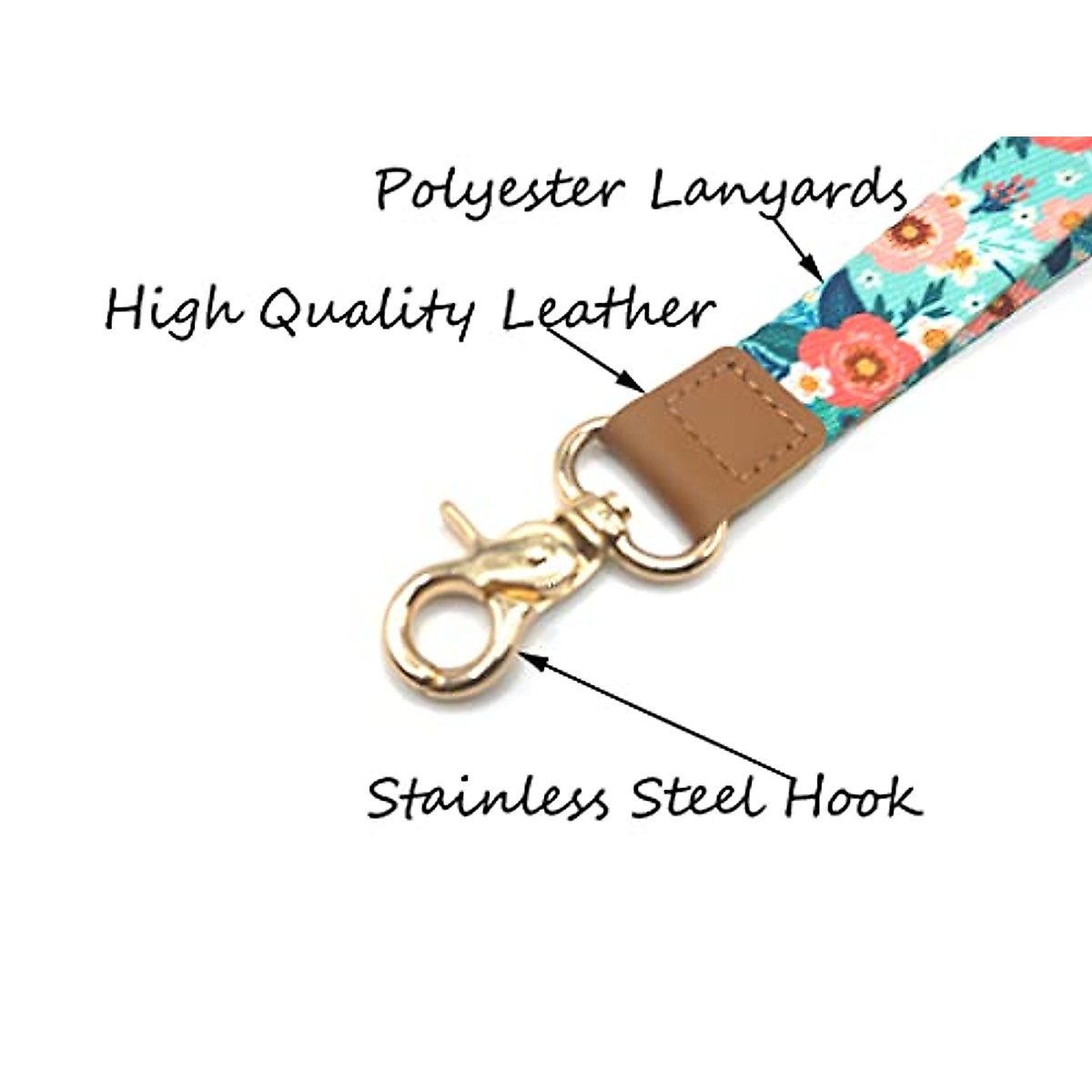 DIKHV® - Wrist Lanyards - Cool Key Chain Holder Keychain with Wristlet Strap Lanyard (R)