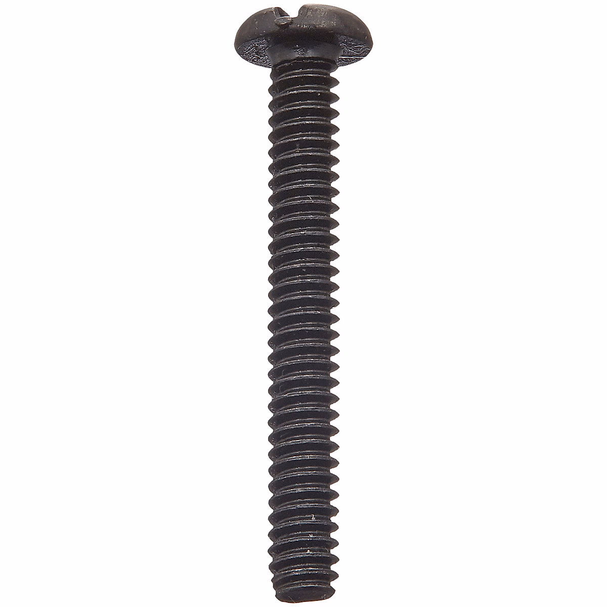 Small Parts Steel Pan Head Machine Screw, Black Oxide Finish, Meets ASME B18.6.3, Slotted Drive, #4-40 Thread Size, 7/8" Length, Fully Threaded, Imported (Pack of 100)