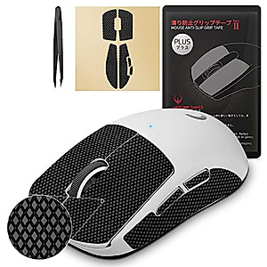 HOTLINEGAMES [Grip Upgrade] 2.0 Plus Mouse Anti Slip Grip Tape Compatible with Logitech G Pro X Superlight Wireless Gaming Mouse Skins,Sweat Resistant,Cut to Fit,Easy to Apply,Pro Performance Upgrade