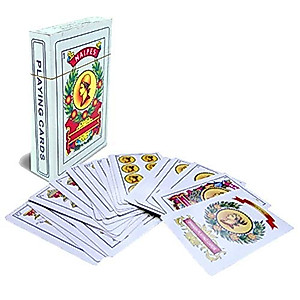 Liliane Collection Playing Cards - Full Deck with 50 Cards - Smooth Plastic Coated Cards – Beautifully Artistic Traditional Design
