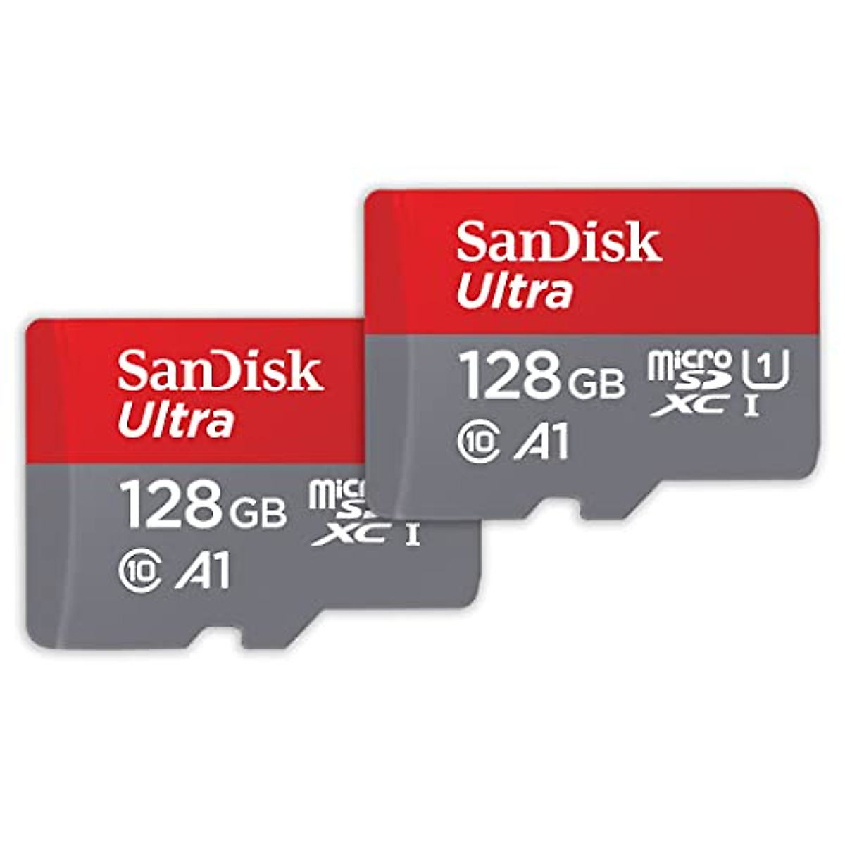 SanDisk 128GB 2-Pack Ultra microSDXC UHS-I Memory Card (2x128GB) with Adapter - SDSQUAB-128G-GN6MT