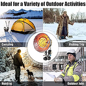 COSTWAY 15,000 BTU Propane Tank Top Heater, Portable Heater with Safety Shut-off Valve and Tip-over Switch, CSA Certification for Outdoor, Camping, Deluxe (Propane Cylinder not Included)