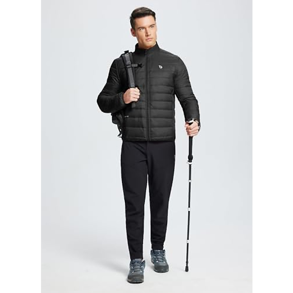 baleaf Men's Puffer Jacket Packable Winter Coats Lightweight Water Resistant Quilted Warm Windproof Black XL