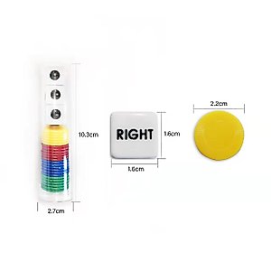 JHFY Left Right Center dice Game Prime Set Bundle- 4 Pack Assorted Colors…
