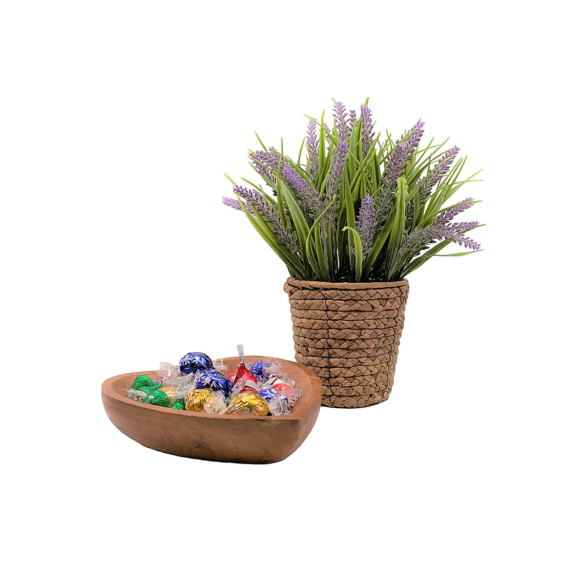 Heart Shaped Wooden Salad Bowl, Fruit Bowl, Candy Bowl, Decorative Wood Bowl, Hand-Crafted, Eco-Friendly, Large 10”(W) x 10” (L) x 2” (H)