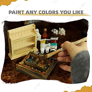 iLAND Wooden Dollhouse Furniture on 1/12 Scale, Miniature Cabinet Varnished 2pcs fit Dollhouse Kitchen, Living Room, Dining Room or Bathroom