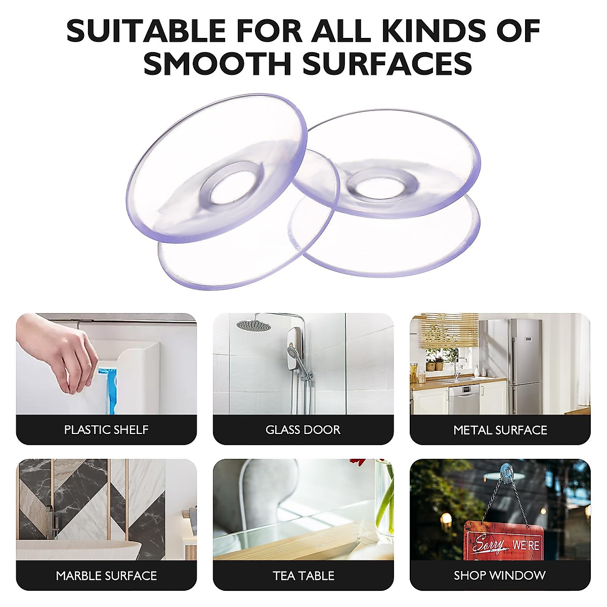 Zerodeko 10pcs Clear Bumpers Plastic Shims Double Sided Suction Cups Plastic Two Sided Suction Cups Glass Suckers Sucker Pad Without Hook Hanger Hook up Table Mat Mirror Desktop