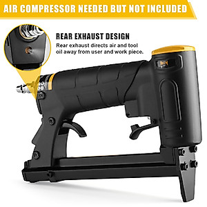 HBT HB7116P-KT 22 Gauge 3/8-Inch Crown Pneumatic Upholstery Stapler, Air Stapler Kit, with 6000 Staples, 1/4-Inch to 5/8-Inch