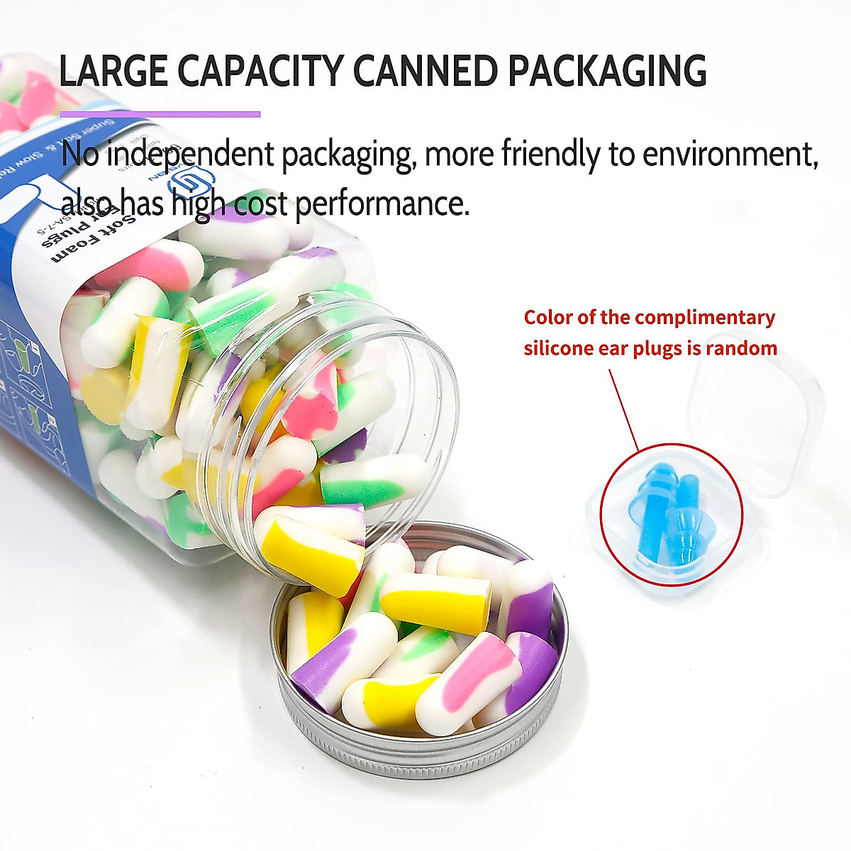 LYSIAN Ultra Soft Foam Earplugs for Sleep- Noise Cancelling Ear Plugs for Sleeping, Shooting,Snoring, Mowing Sound Reduction 38dB- 60 Pairs Multi Color