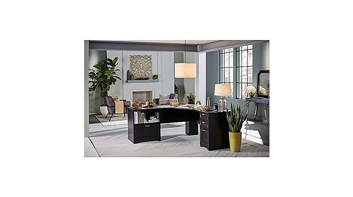 Realspace Magellan Performance 71"W L-Shape Desk, Espresso