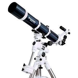 Celestron – Omni XLT 102 Refractor Telescope – Hand-Figured Refractor with XLT Optical Coatings – Manual German Equatorial EQ Mount with Setting Circles and Slow Motion Control – Includes Accessories