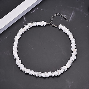 2/3 Pcs Puka Shell Necklace for Men Surfer Necklace Mens Beaded Necklaces Outer Banks White Necklace for Women Colorful Summer Seashell Choker Black Beach Necklaces set Coconut Shell Hawaiian