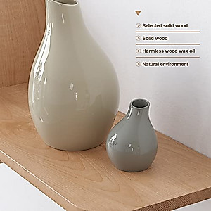 JDMTM Floating Shelves Wood Floating Shelves Set of 2 Wood Wall Mounted Shelves Wide Wooden Wall Shelves for Living Room Bedroom Kitchen Bathroom Farmhouse 3pieceset Woodcolor