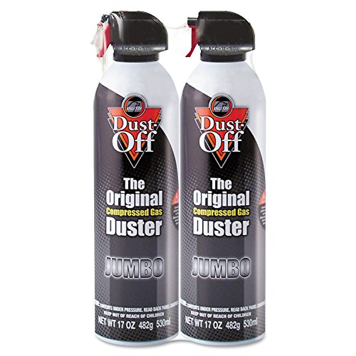 Dust-Off Dpsjmb2 Disposable Compressed Gas Duster, 17 Oz Cans, 2/Pack