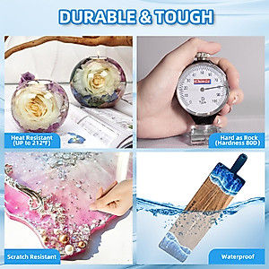 JDiction Fast Cure Epoxy Resin 1Gallon- 4 Hours Demold Upgrade Formula, Fast Curing and Bubbless Epoxy Resin, Crystal Clear Epoxy Resin Kit Self Leveling and Easy Mix for Art, Craft, Jewelry