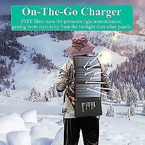 BLAVOR Portable Solar Panel, 30W Solar Panel Charger Compatible with Solar Generators, iPhone, Ipad, Laptop, Solar Battery Charger with QC3.0 24W & DC18V1.6A Output for Outdoor RV Camping