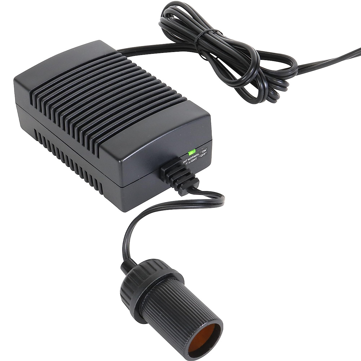 Koolatron 110 Volt AC to 12 Volt DC Power Adapter w/Circuit Breaker, 12V 5A DC Power Converter, Black, 6 Ft (1.8 m) Cord for Portable Devices, Compressor, Car Fridge, and More
