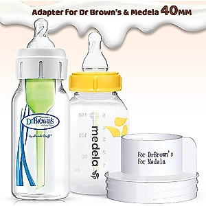 w-maxa Baby Bottle Adapter, Portable Bottle Warmer Adapter for Dr Brown’s & Medela-40MM