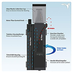 AQUATICLIFE 115 Mini Internal Protein Skimmer/Filter for Saltwater Aquariums, 30 Gallon, Perfect for Small, Nano Tanks