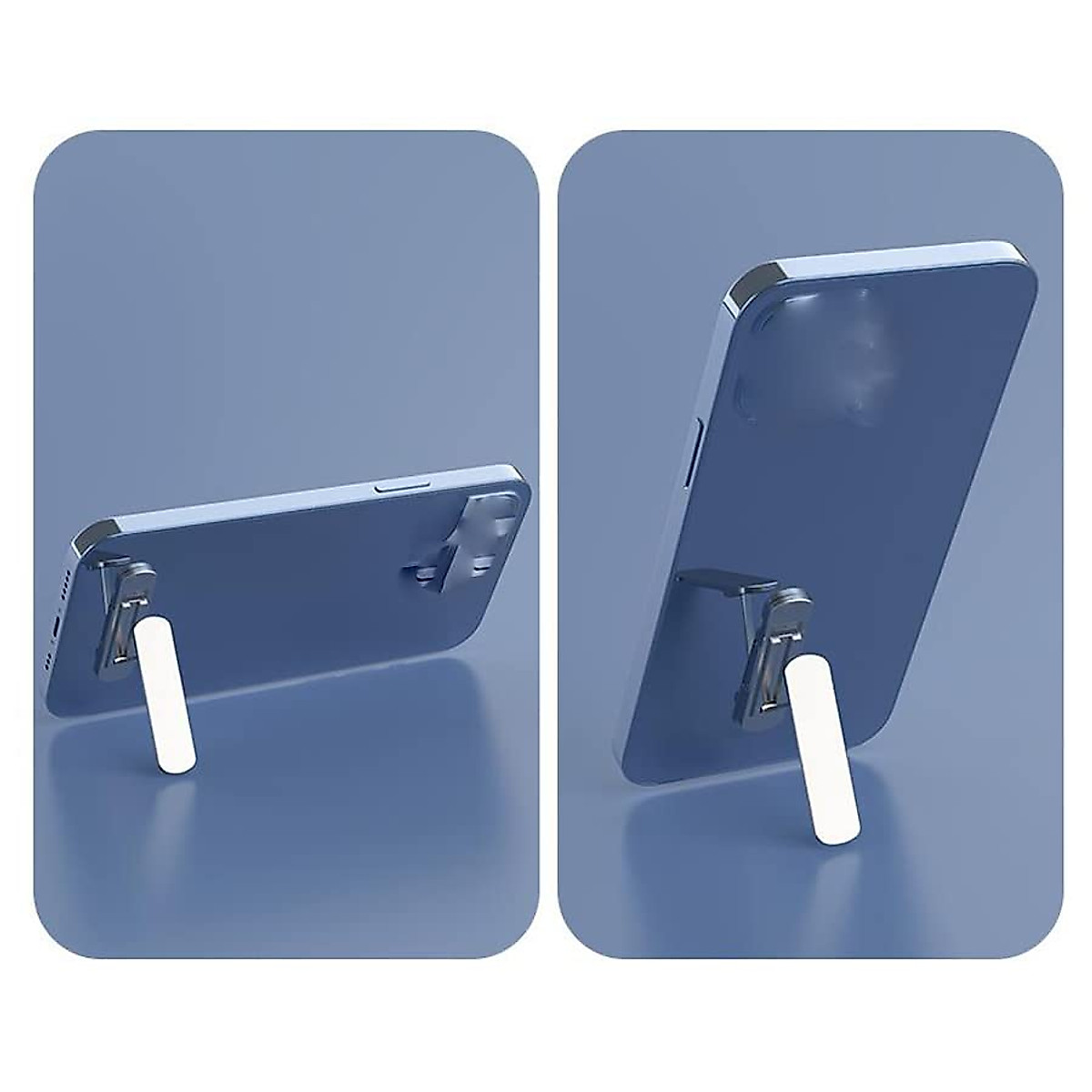 ARFUKA Cell Phone Ring Holder Finger Ring Stand 360° Rotating Foldable Aluminum Alloy Mobile Phone Holder Silver