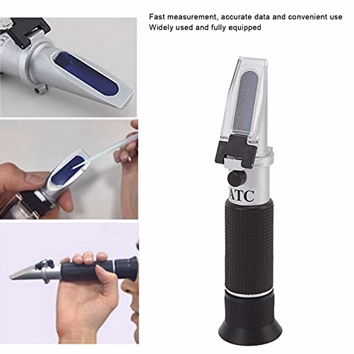 Brix Refractometer with ATC,0‑28% Salinity Optical Refractometer Portable Handheld Refractometer with Box Screwdriver Lens Cloth for Seawater Aquarium
